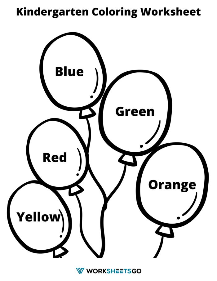 Coloring Balloon Worksheets | WorksheetsGO