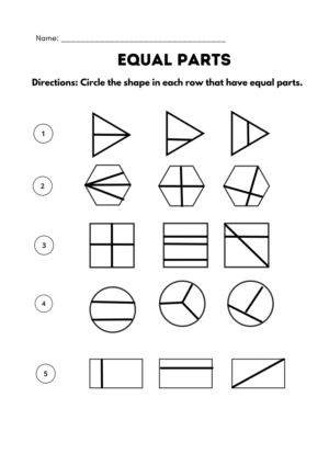 Equal Parts Worksheets | WorksheetsGO