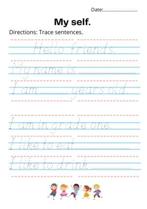 My Self-1st Grade Handwriting Worksheets | WorksheetsGO