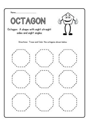 Octagon Tracing Worksheets | WorksheetsGO
