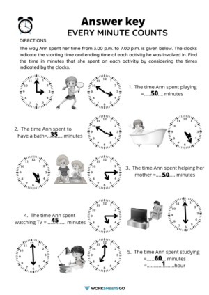 Elapsed Time Worksheets | WorksheetsGO