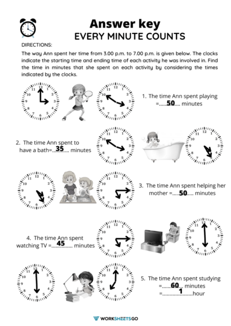 Elapsed Time Worksheets | WorksheetsGO