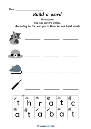 Build a Word CVC Worksheets | WorksheetsGO