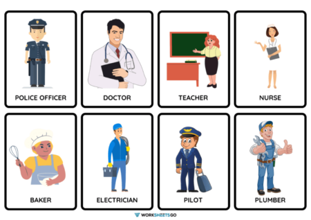 Community Helpers Flash Cards | WorksheetsGO