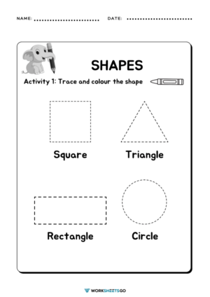Drawing Shapes Worksheets | WorksheetsGO