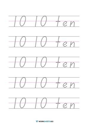 Number Ten For Preschool Worksheets | WorksheetsGO