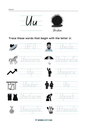 The Things Starts With U Worksheets | WorksheetsGO