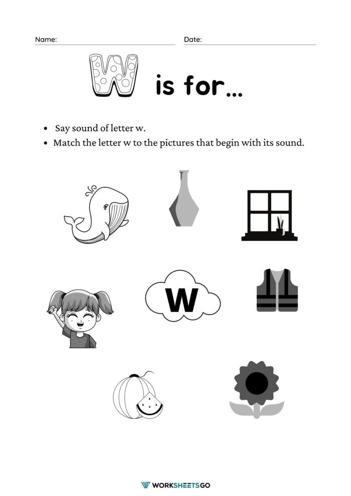 Things Start With W Worksheets | WorksheetsGO