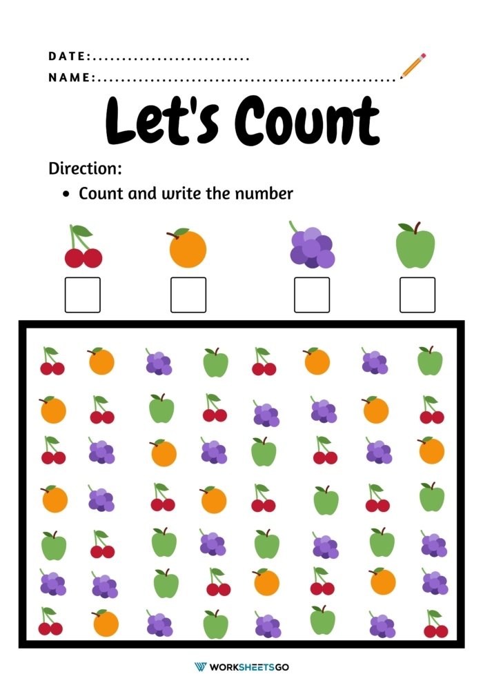 Number Practice Worksheets Worksheets GO