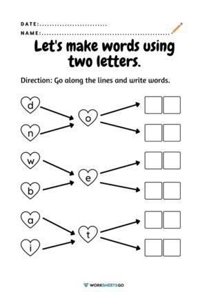 Two Letter Words Worksheets | WorksheetsGO