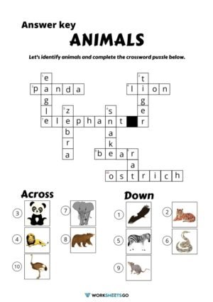Crossword Puzzle Picture Worksheets | WorksheetsGO