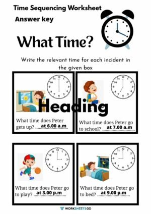 Time Sequencing Worksheets | WorksheetsGO