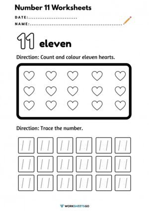 Number 11 Worksheets | WorksheetsGO