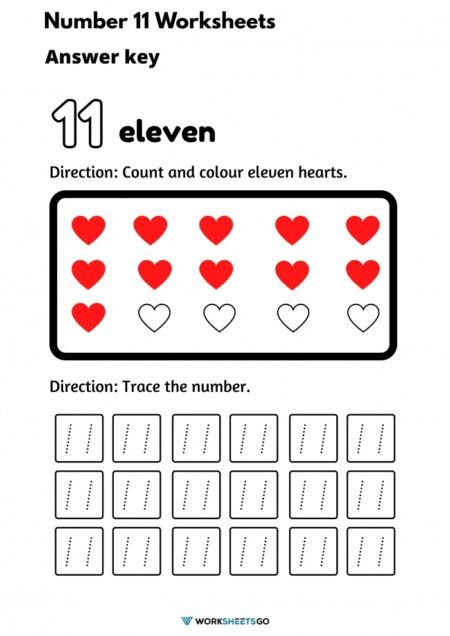 Number 11 Worksheets | WorksheetsGO