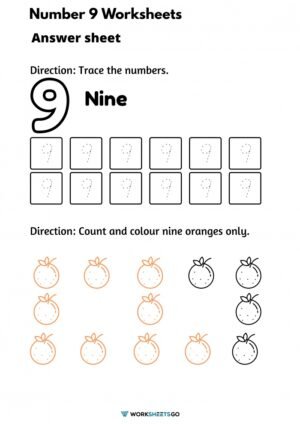 Number 9 Worksheets | WorksheetsGO
