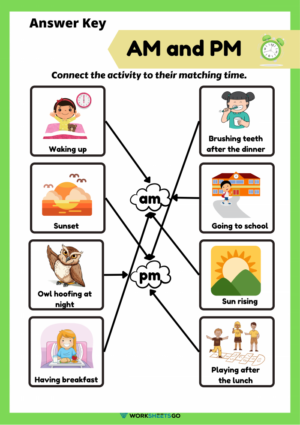 AM & PM Worksheets | WorksheetsGO
