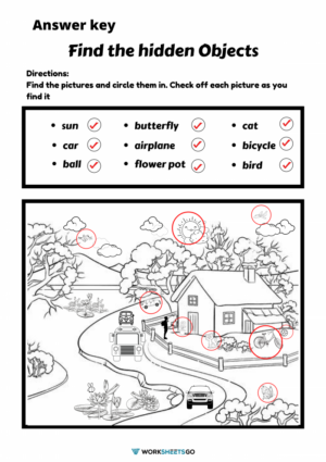 Find The Hidden Objects Worksheets | WorksheetsGO