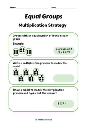 Equal Groups Worksheets | WorksheetsGO