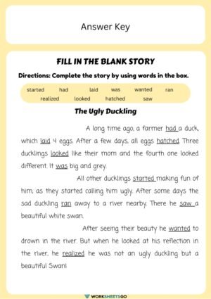 Fill In The Blank Story Worksheets | WorksheetsGO