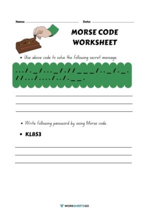 Morse Code Worksheets | WorksheetsGO