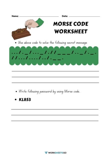 Morse Code Worksheets | WorksheetsGO
