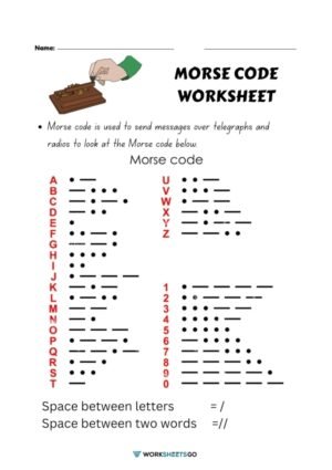 Morse Code Worksheets | WorksheetsGO
