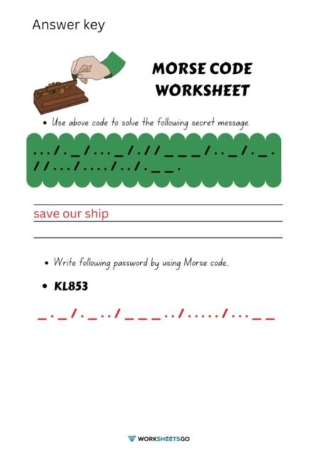 Morse Code Worksheets | WorksheetsGO