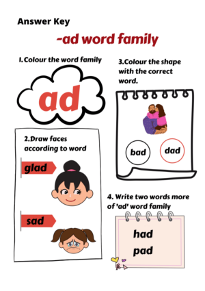 AD Word Family Worksheets | WorksheetsGO