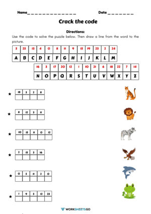 Crack The Code Worksheets | WorksheetsGO