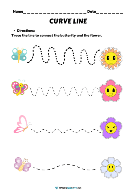 Curve Line Worksheets | WorksheetsGO