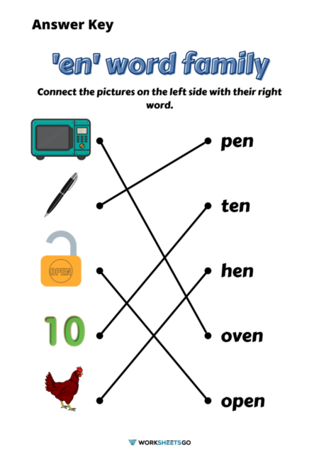 EN Word Family Worksheets | WorksheetsGO
