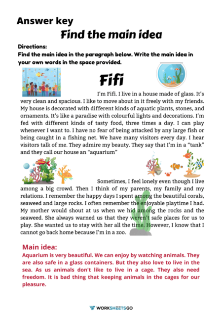 Find The Main Idea Worksheets | WorksheetsGO