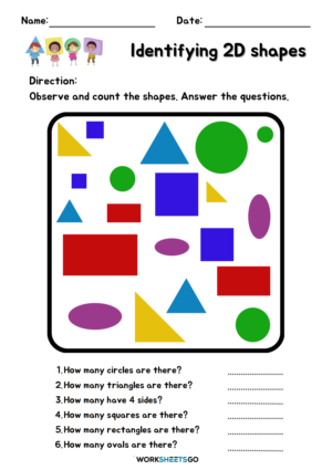Identifying 2D Shapes Worksheets | WorksheetsGO