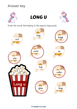Long U Worksheets | WorksheetsGO