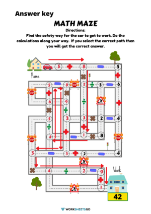 Math Maze Worksheets | WorksheetsGO