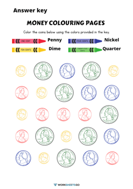 Money Coloring Pages | WorksheetsGO