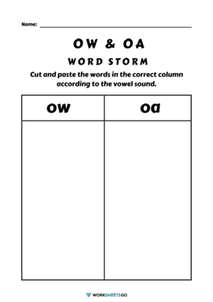 OA and OW Worksheets | WorksheetsGO