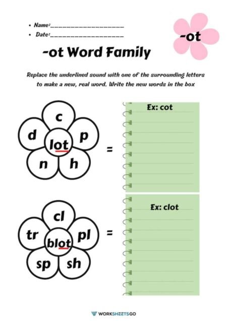 OT Word Family Worksheets | WorksheetsGO