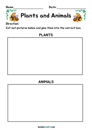 Plants And Animals Worksheets | WorksheetsGO