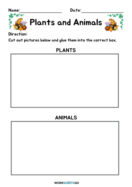 Plants And Animals Worksheets | WorksheetsGO