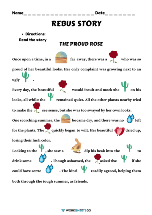 Rebus Story Worksheets | WorksheetsGO