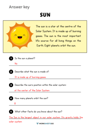 The Sun Worksheets | WorksheetsGO