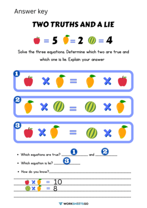 Two Truths and A Lie Worksheets | WorksheetsGO
