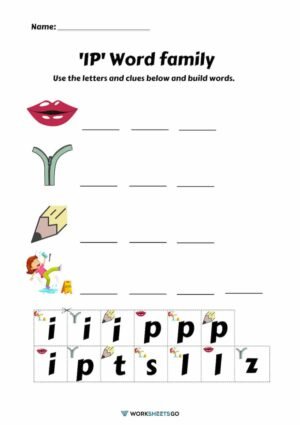 IP Word Family Worksheets | WorksheetsGO