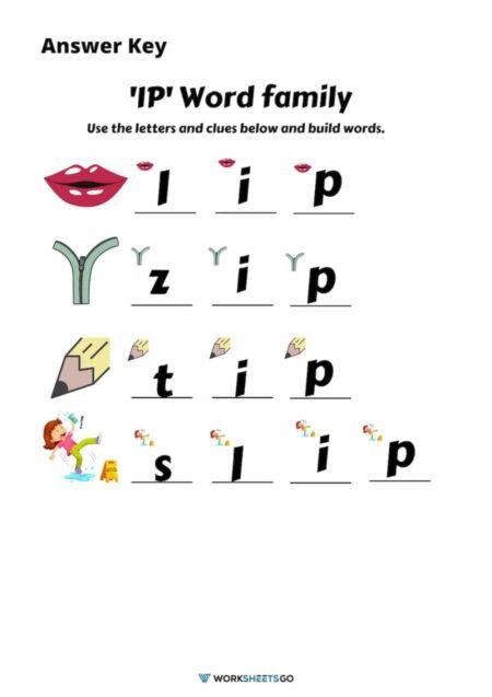 IP Word Family Worksheets | WorksheetsGO