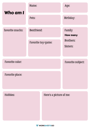 Who Am I Worksheets | WorksheetsGO