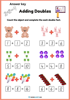 Adding Doubles Worksheets | WorksheetsGO