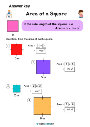 Area Of A Square Worksheets | WorksheetsGO