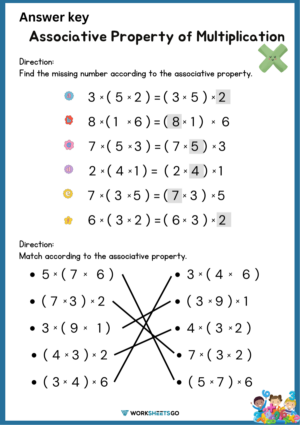 Associative Property Of Multiplication | WorksheetsGO