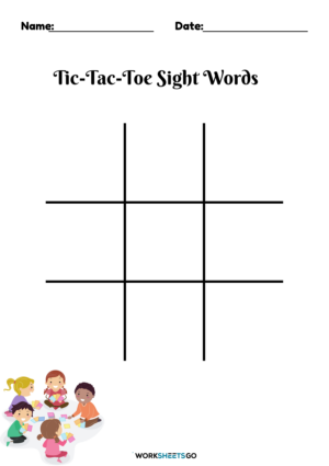 Tic-Tac-Toe Sight Words Worksheets | WorksheetsGO